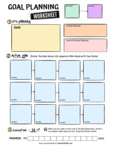 Free ADHD Goal-Setting Worksheets: Easily Break Down Tasks - Honestly ADHD