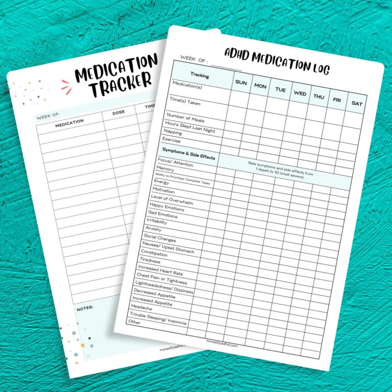 Free ADHD Medication Tracker: Log Symptoms and Meds - Honestly ADHD