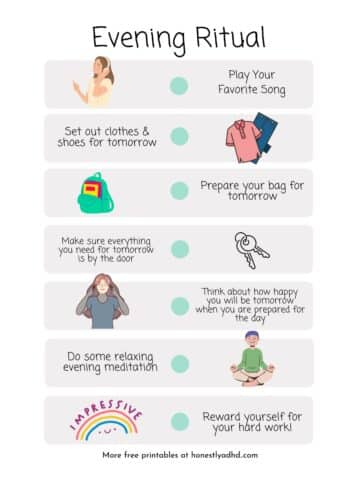 The ADHD-Friendly Morning Routine (free printable checklist) - Honestly ...